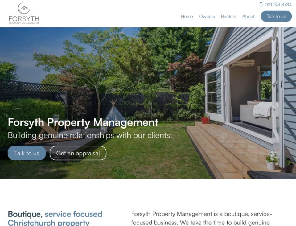 Forsyth Property Management - Avoca Web Design